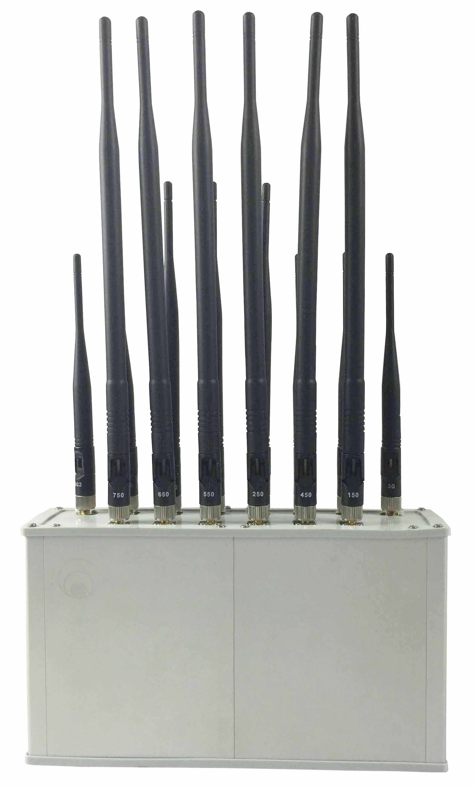 UHF / GSM / WIFI Signal Jammer Cell Phone Signal Jamming Device With 14 ...